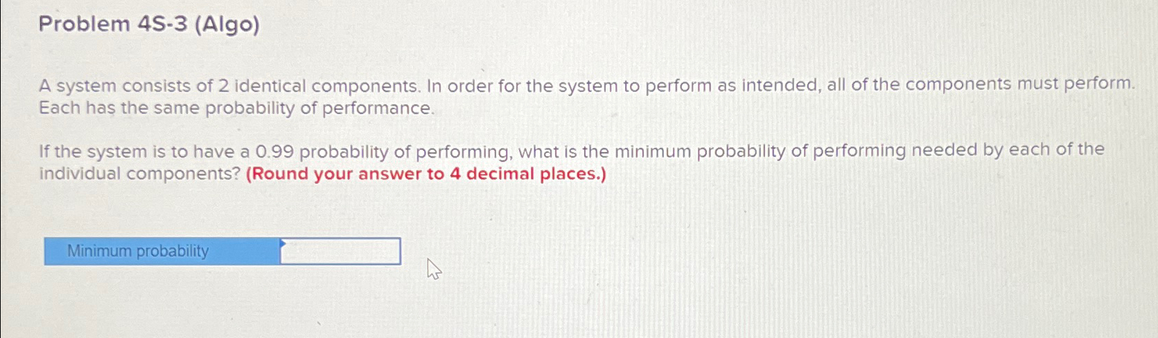 Solved Problem 4S-3 (Algo)A system consists of 2 ﻿identical | Chegg.com