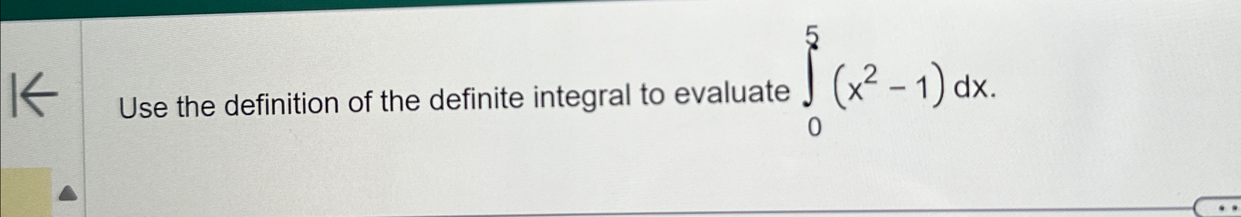 Solved Use the definition of the definite integral to | Chegg.com