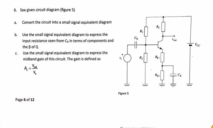 Solved 6 See Given Circuit Diagram Figure 5 A Convert 