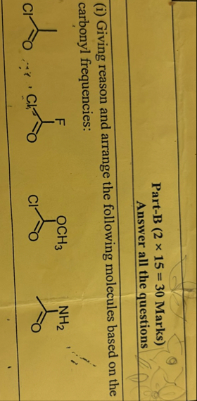 Solved Part-B ( 2×15=30 ﻿Marks)Answer all the questions(i) | Chegg.com