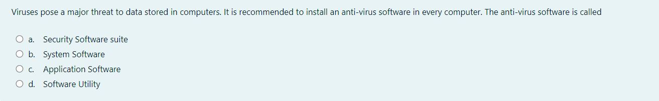 Solved Viruses pose a major threat to data stored in | Chegg.com