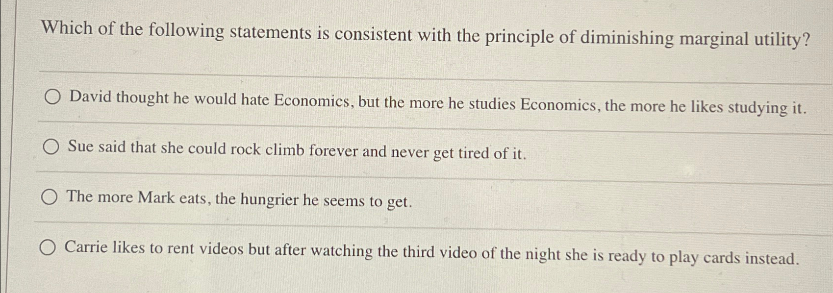 Solved Which of the following statements is consistent with | Chegg.com