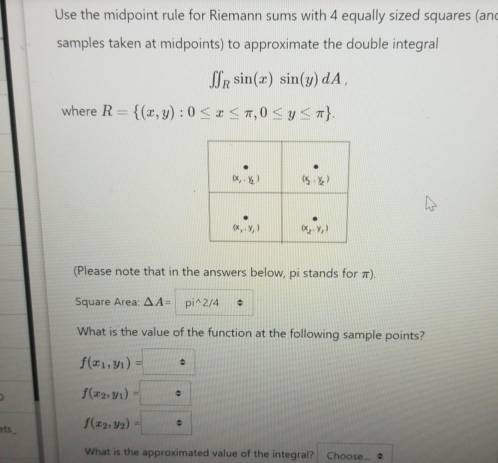 Solved Use the midpoint rule for Riemann sums with 4 equally | Chegg.com