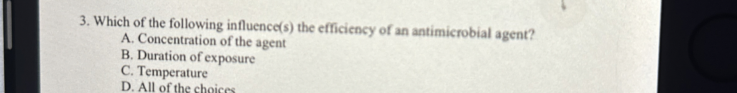 Solved Which of the following influence(s) ﻿the efficiency | Chegg.com