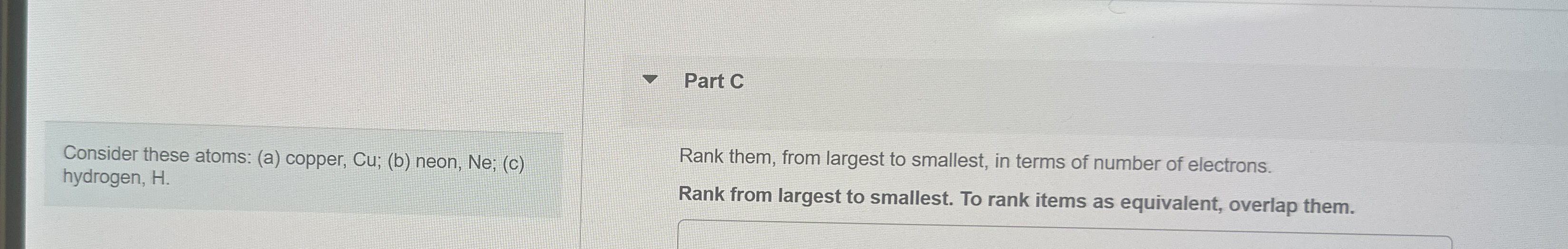 Solved Part CConsider these atoms: (a) ﻿copper, Cu; (b) | Chegg.com