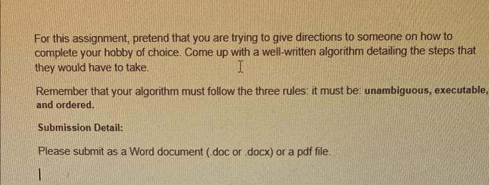 Solved For this assignment, pretend that you are trying to | Chegg.com