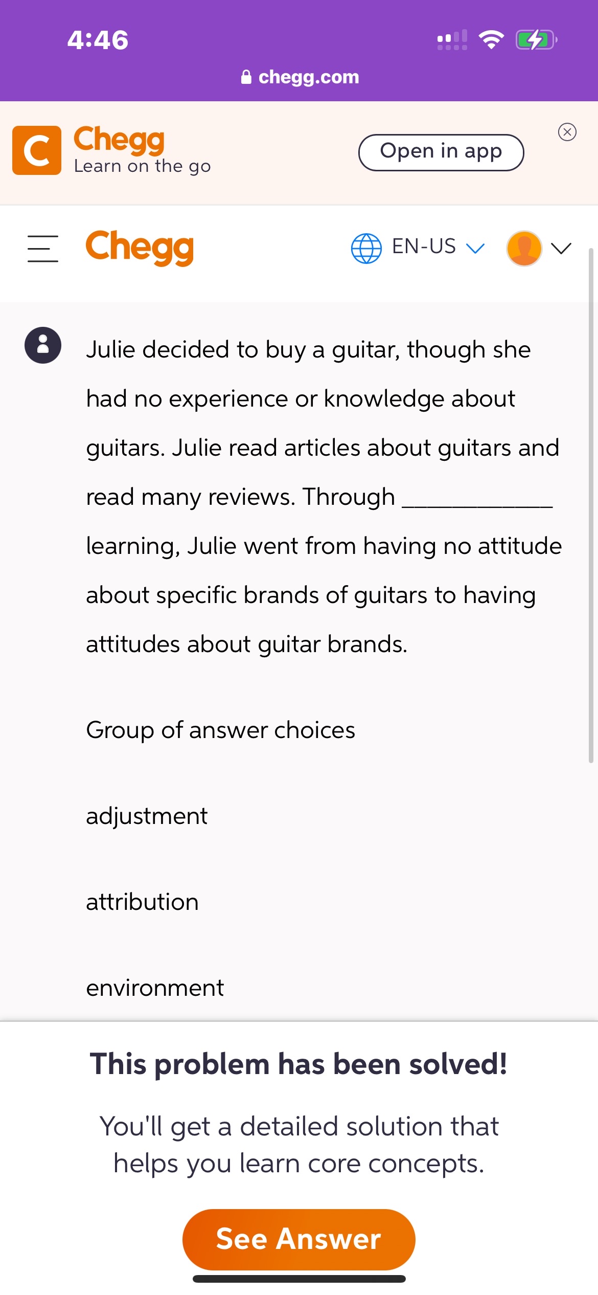 Solved 4:460 ﻿chegg.comCheggoxLearn on the goOpen in app三 | Chegg.com