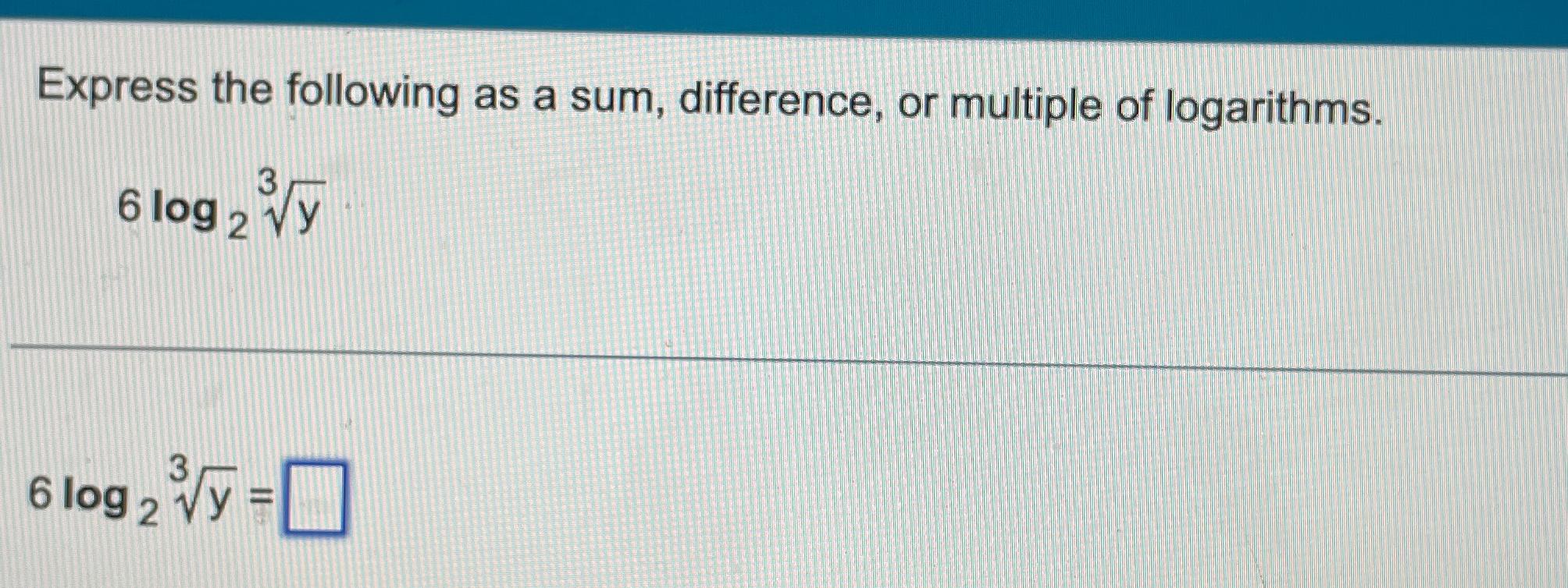 Solved Express the following as a sum, difference, or | Chegg.com