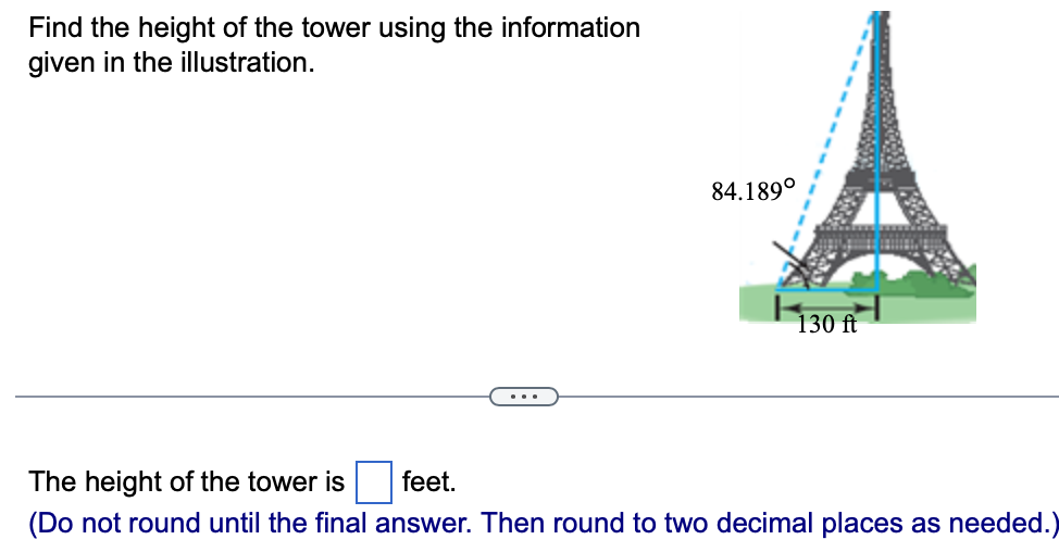 Solved Find the height of the tower using the information | Chegg.com