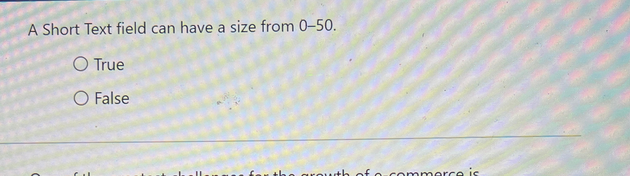 Solved A Short Text field can have a size from | Chegg.com