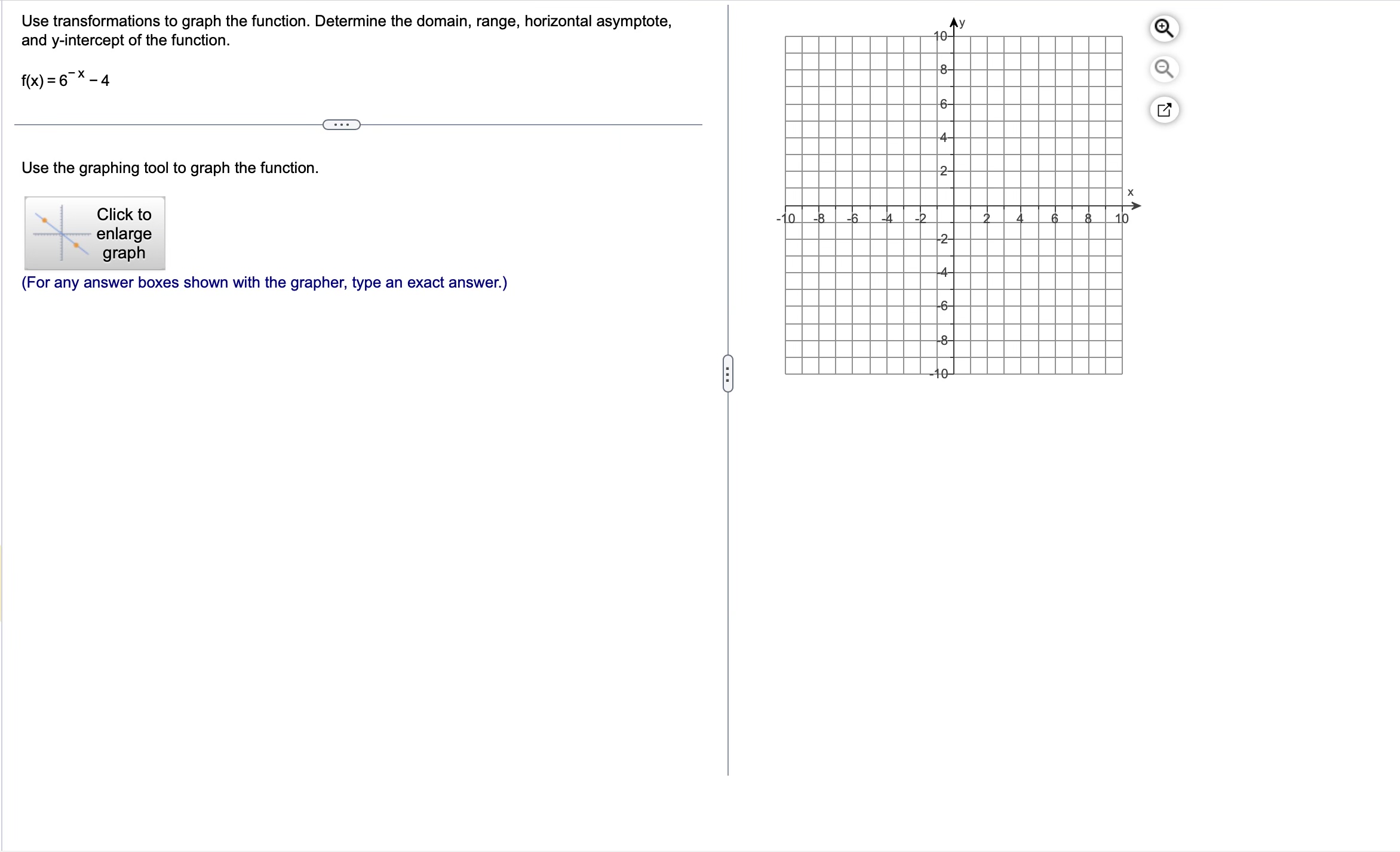 Solved Use transformations to graph the function. Determine | Chegg.com
