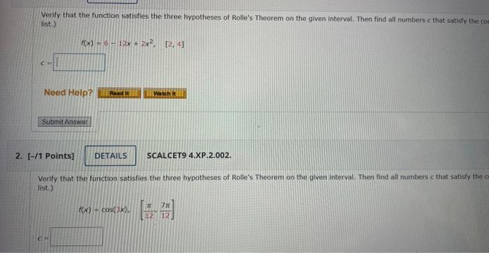 Solved Verify that the function satisfies the three | Chegg.com