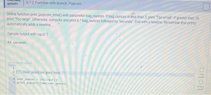 Solved Define function print popcom_time-0 with parameter | Chegg.com