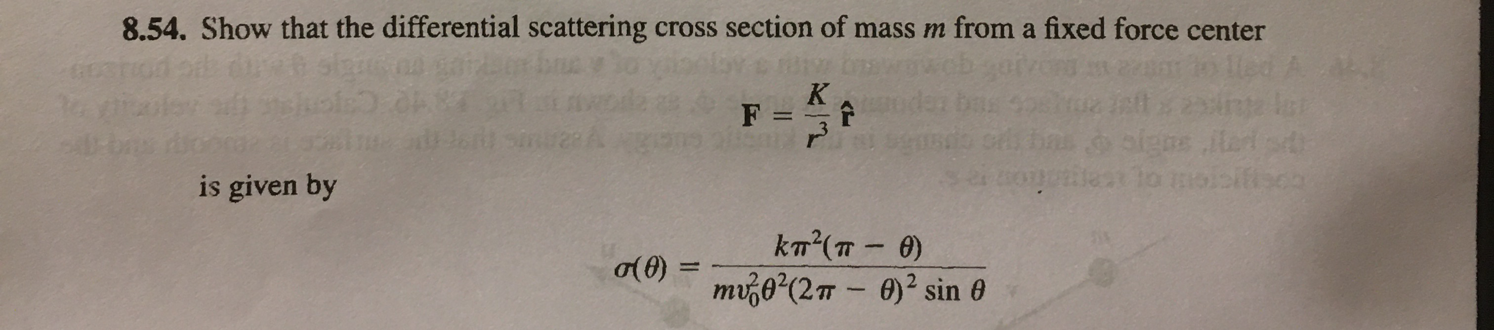 Solved 8.54. ﻿Show that the differential scattering cross | Chegg.com