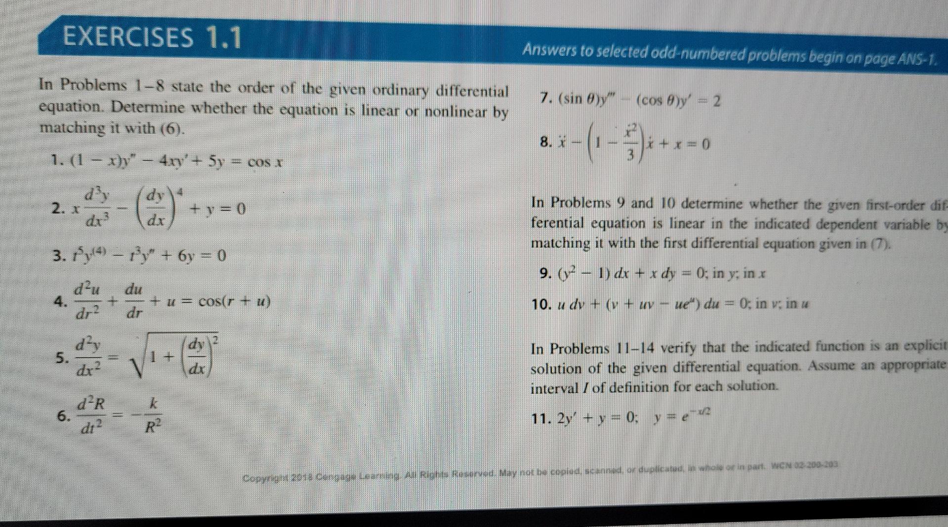 Solved EXERCISES 1.1 Answers to selected odd-numbered | Chegg.com