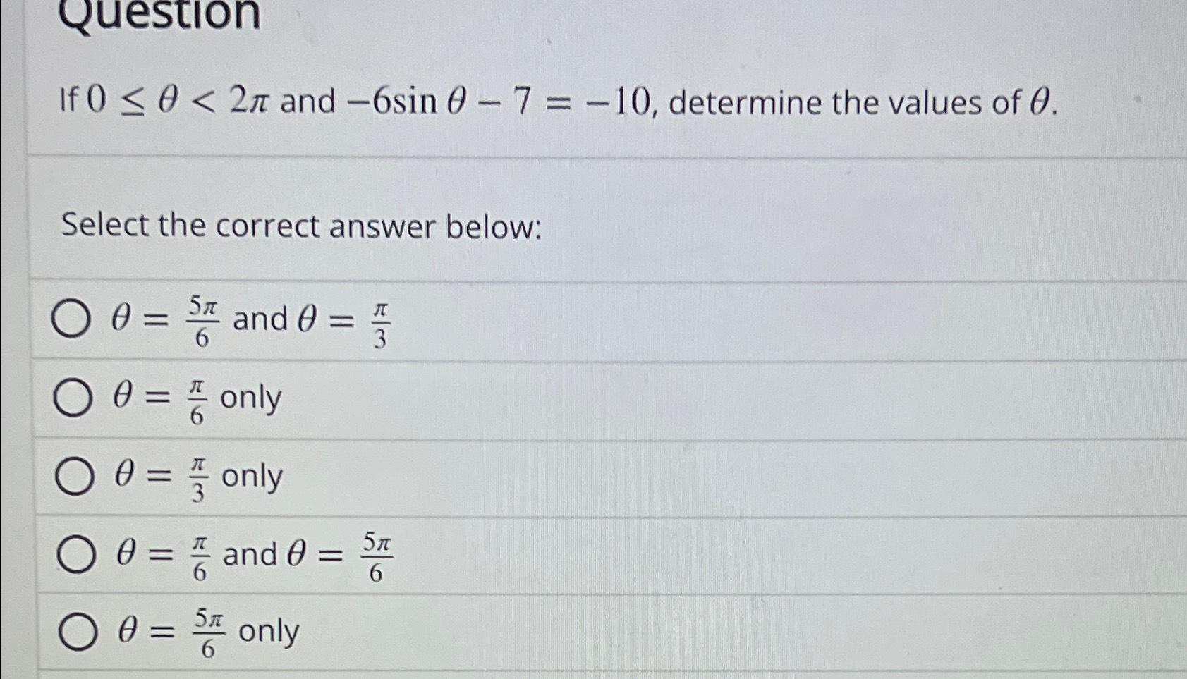 Solved QuestionIf 0≤θ