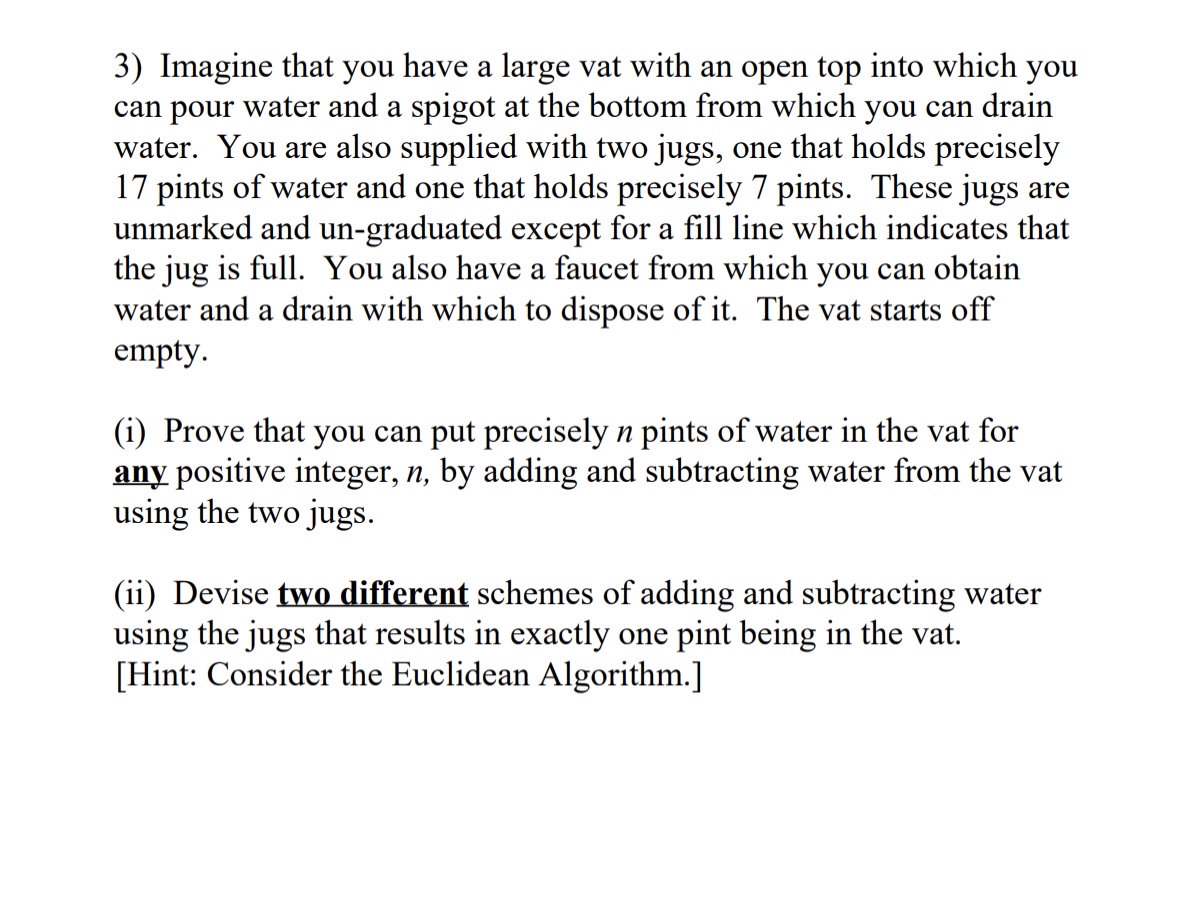 Solved Imagine that you have a large vat with an open top | Chegg.com