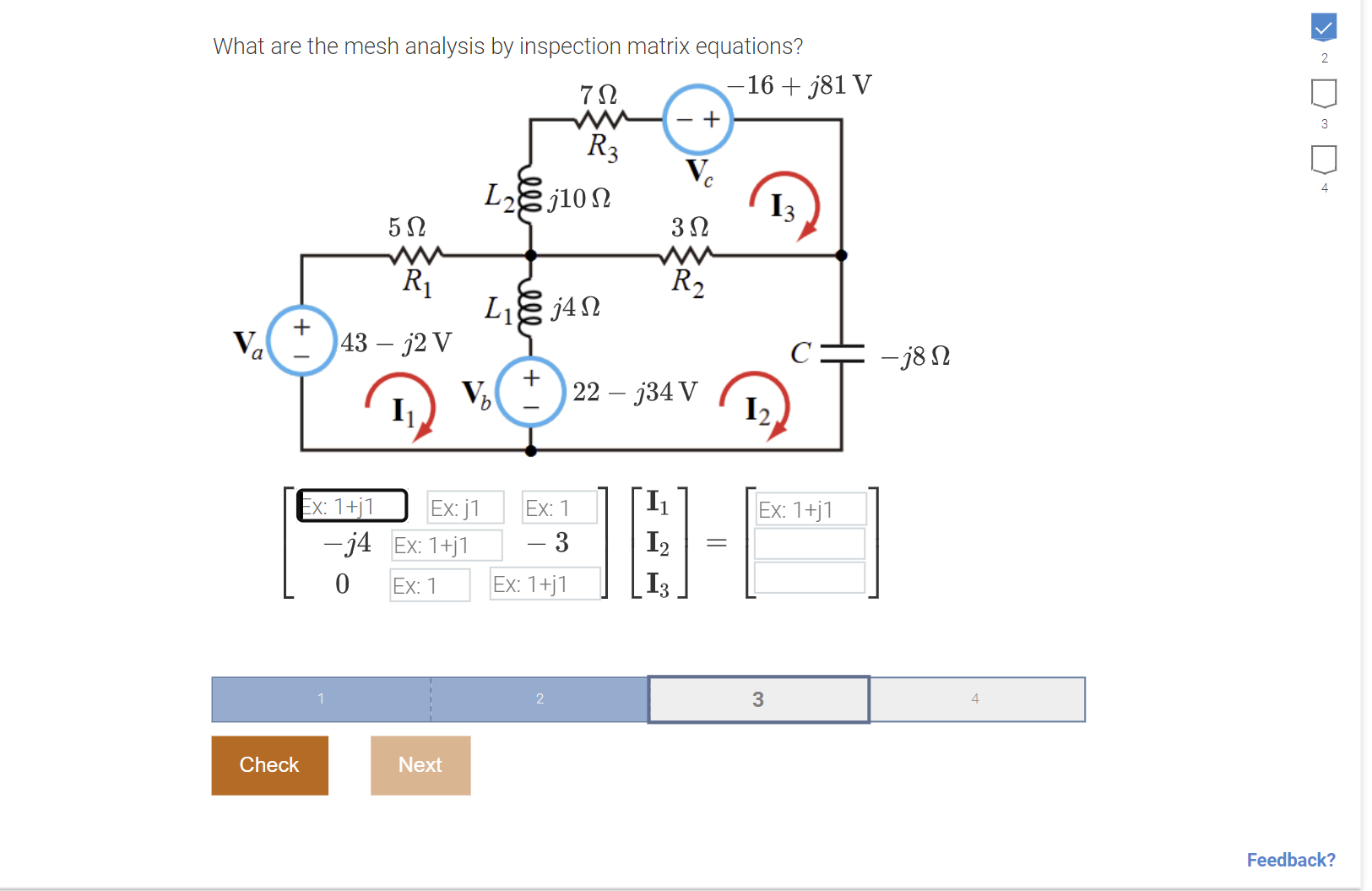 Solved What are the mesh analysis by inspection matrix | Chegg.com