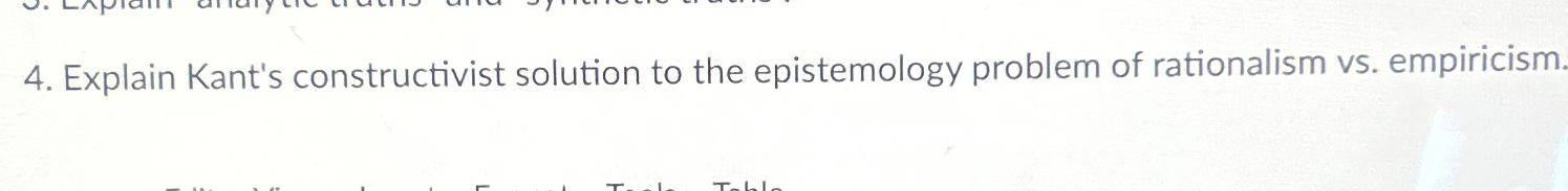 Solved Explain Kant's constructivist solution to the | Chegg.com