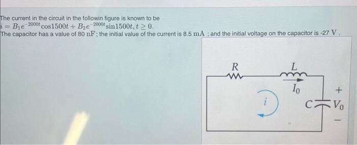 Solved The current in the circuit in the followin figure is | Chegg.com