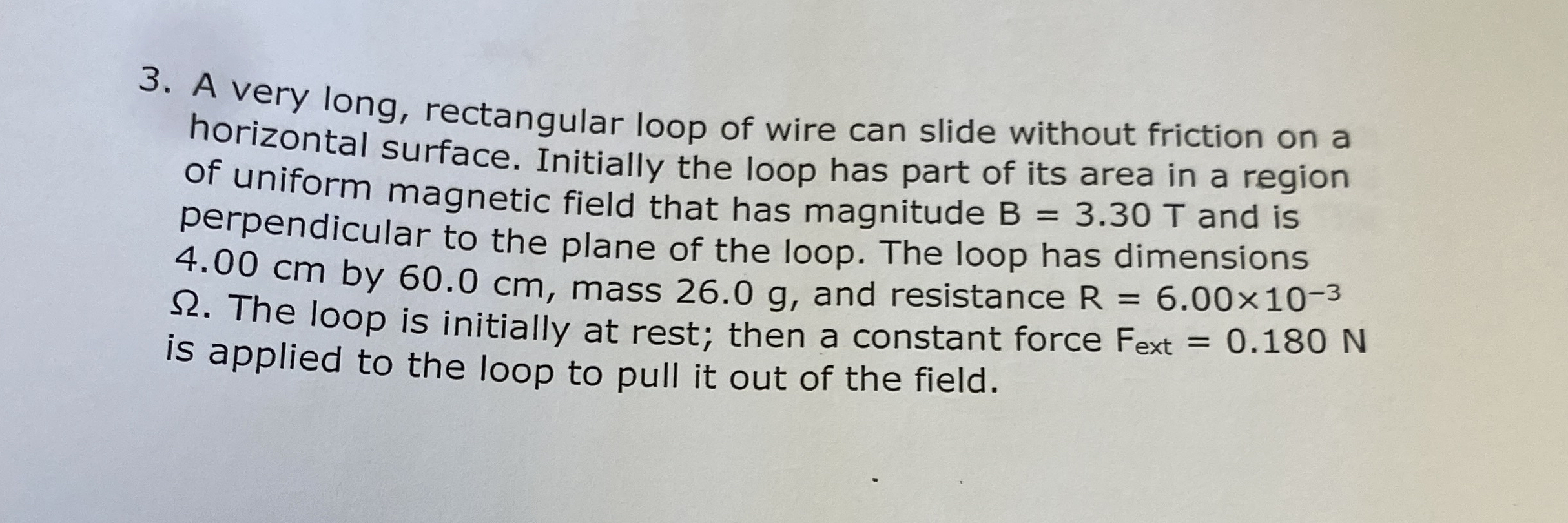 A very long, rectangular loop of wire can slide | Chegg.com