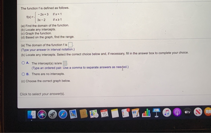 Solved The function f is defined as follows. - 2x + 3 ifx
