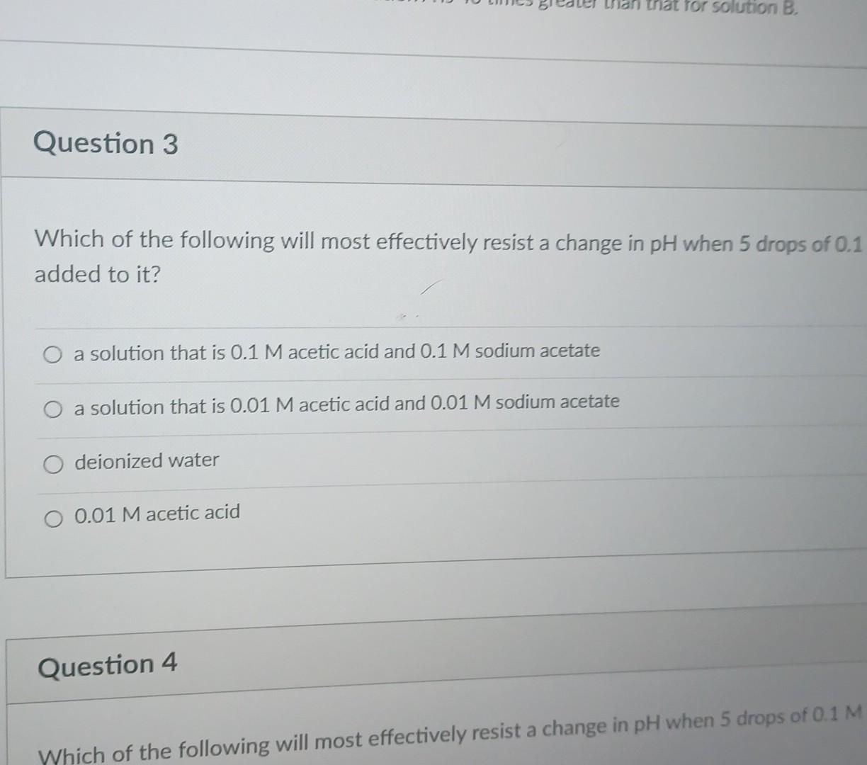 Solved How does the [H3O+]compare for solution A with a pH | Chegg.com