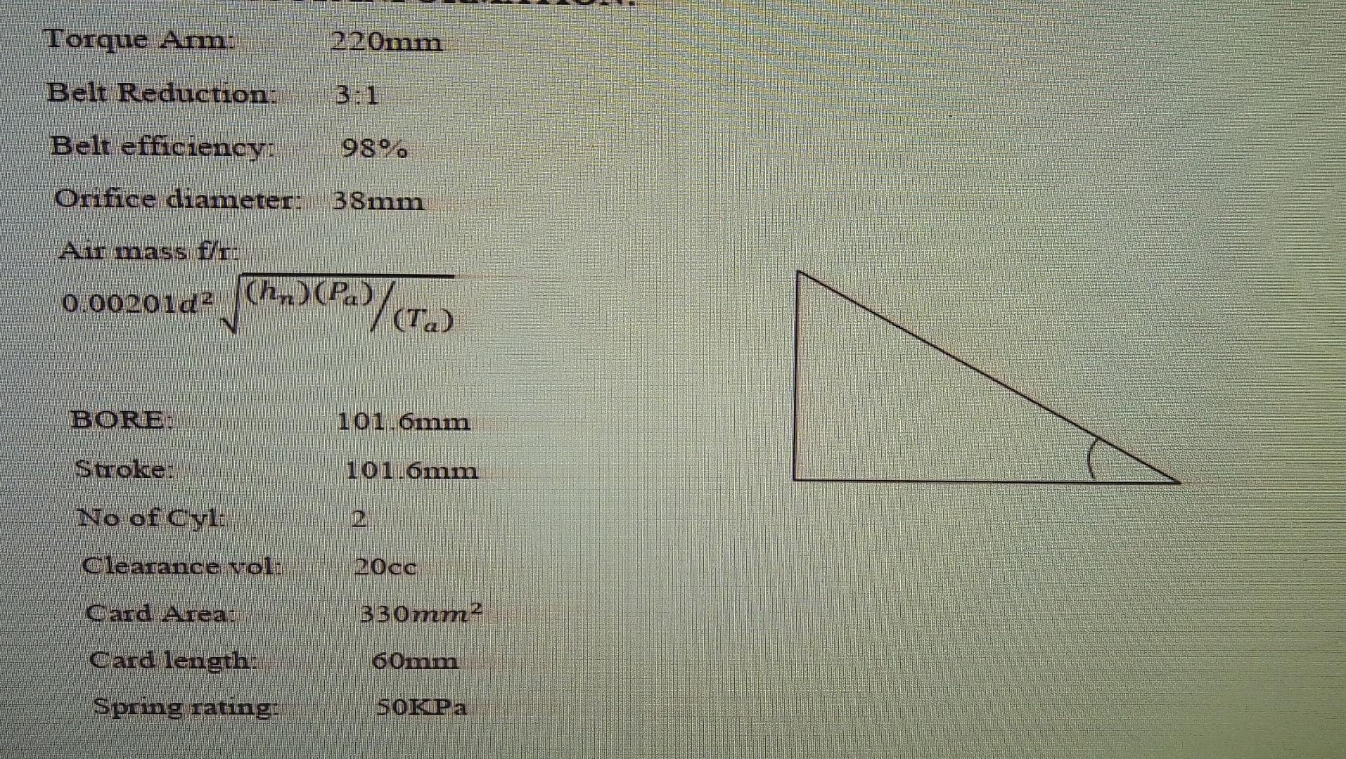 \begin{tabular}{ll} Torque Arm: & 220 mm \\ \hline | Chegg.com