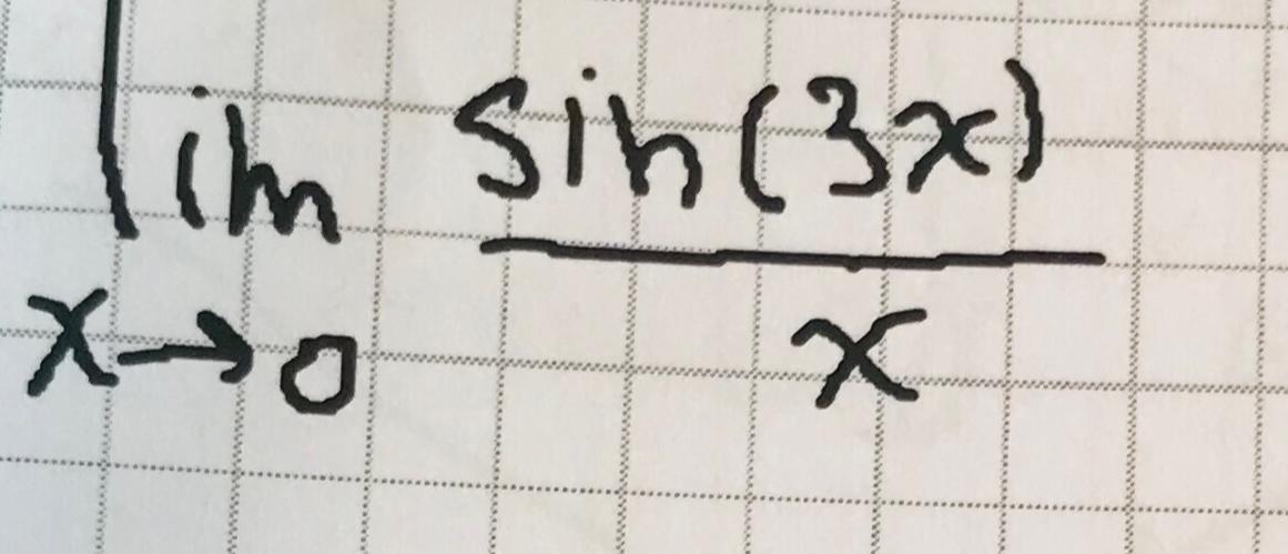 Solved limx→0sin(3x)x | Chegg.com