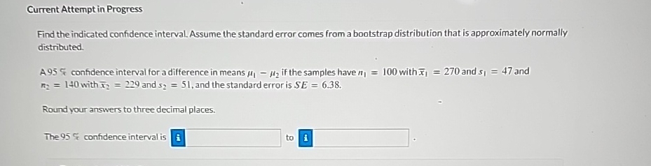 Solved Current Attempt in ProgressFind the indicated | Chegg.com