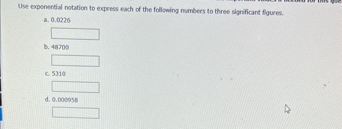 Solved Use exponential notation to express each of the | Chegg.com