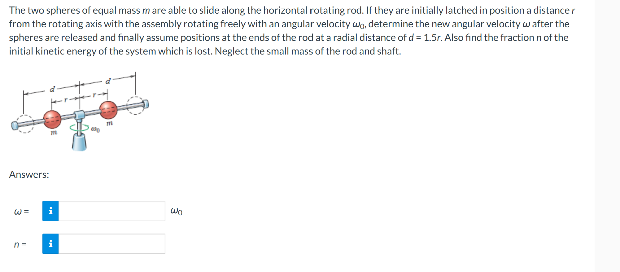 Solved The two spheres of ﻿equal mass m ﻿are able to ﻿slide | Chegg.com