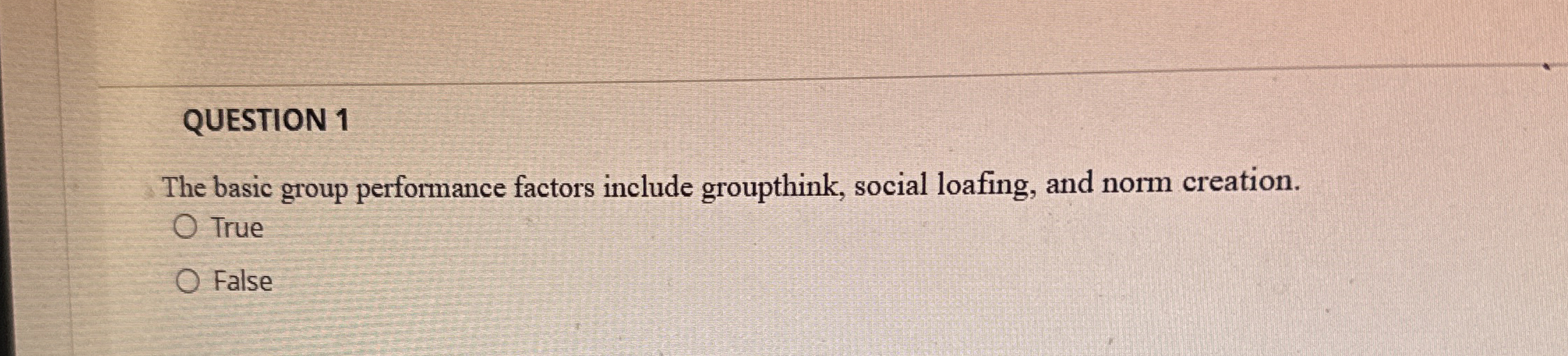 Solved QUESTION 1The basic group performance factors include | Chegg.com