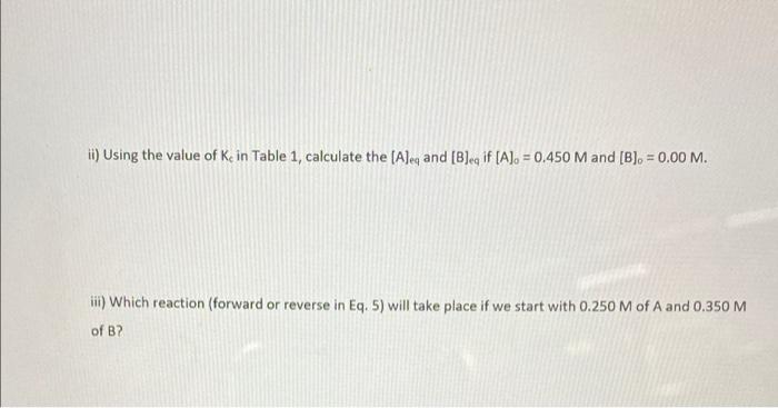 Solved Part I. Equilibrium Constant Calculations A. Watch | Chegg.com
