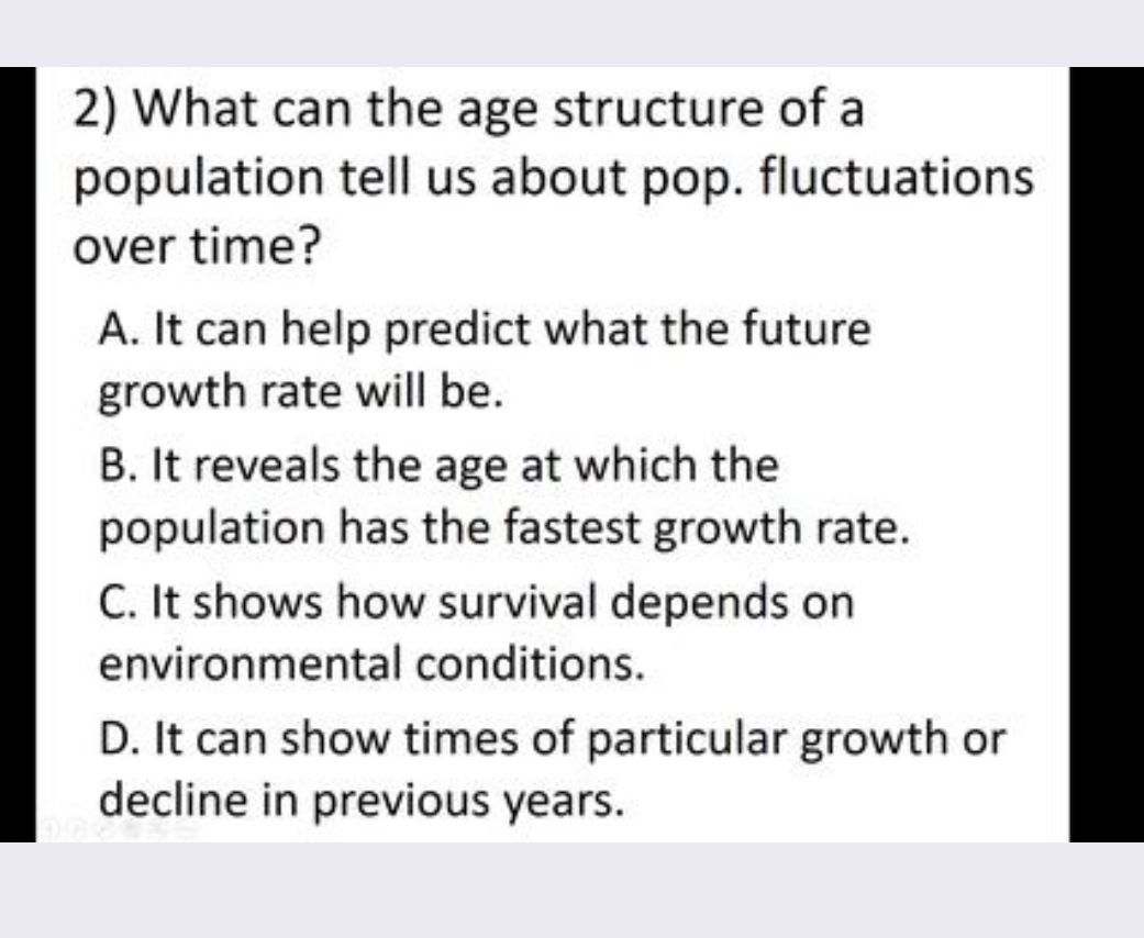 Solved What can the age structure of a population tell us | Chegg.com