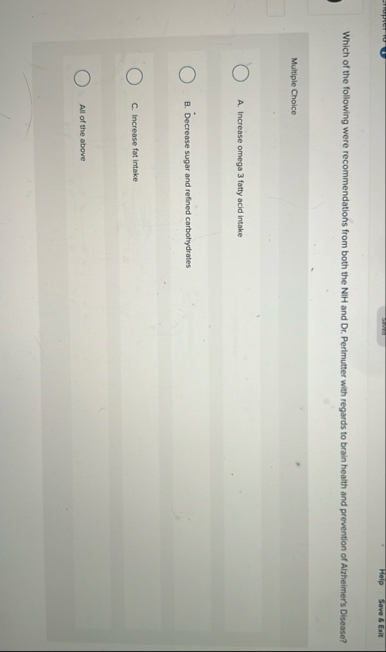 Solved Which of the following were recommendations from both | Chegg.com