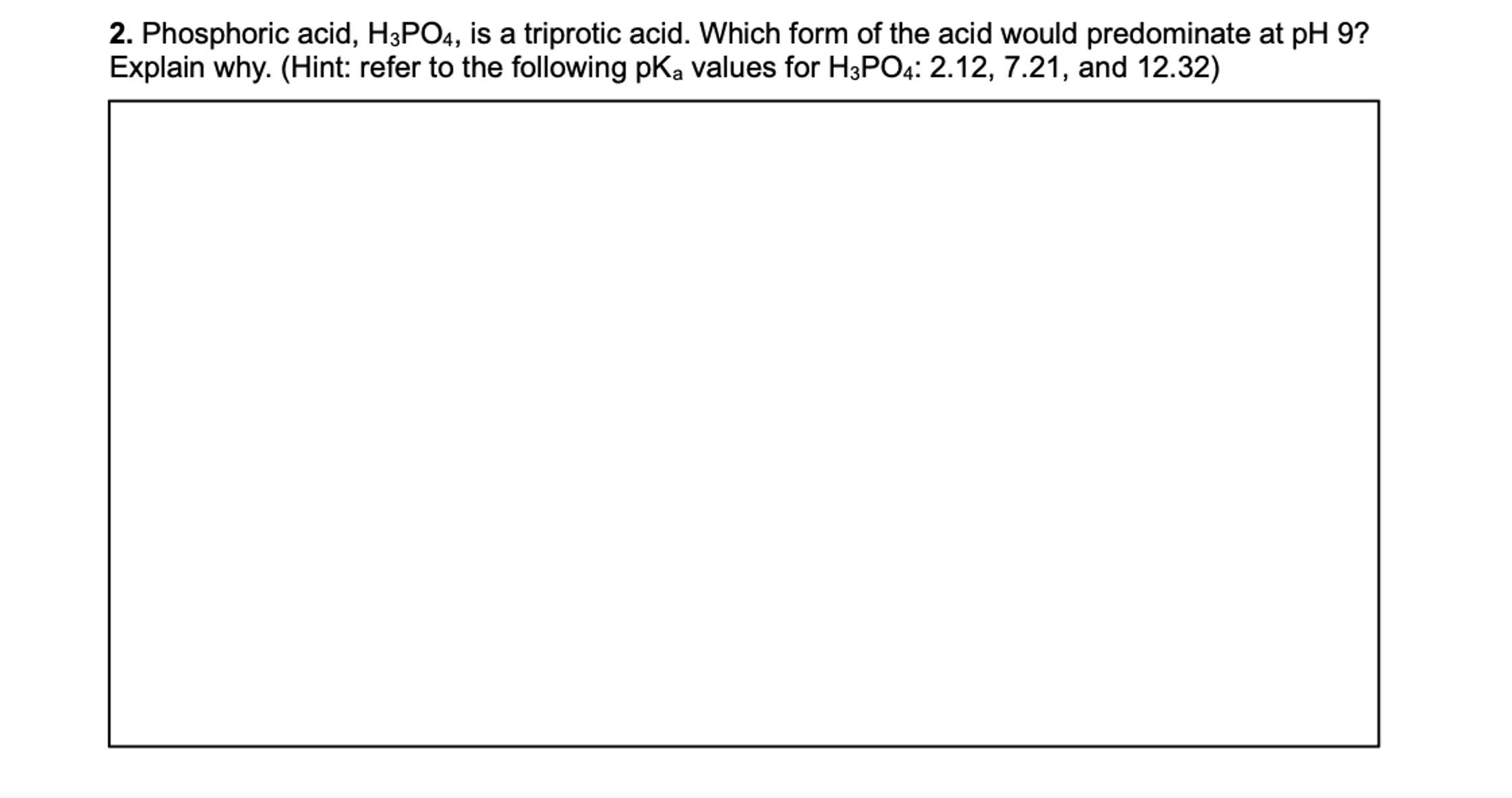 Solved Phosphoric acid, H3PO4pKa ﻿values for | Chegg.com