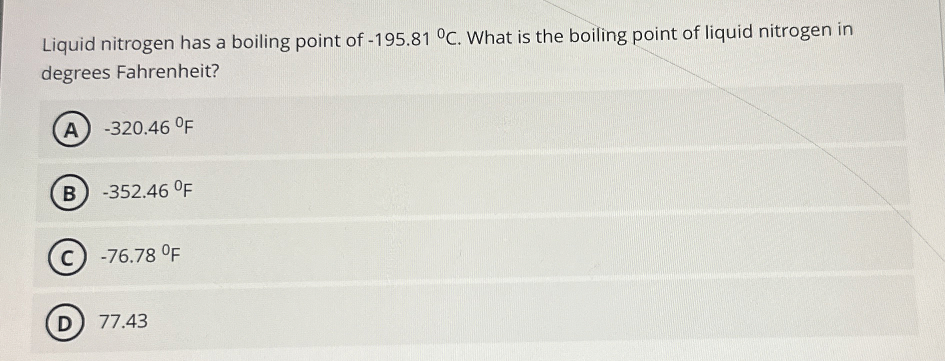 High Quality SOLUTION Liquid nitrogen has a boiling point of -195.81°C. | Chegg.com