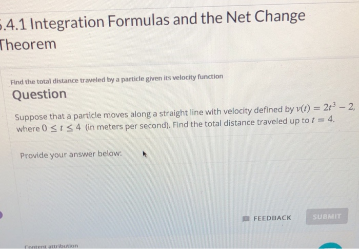 Solved 1.4.1 Integration Formulas and the Net Change Theorem | Chegg.com
