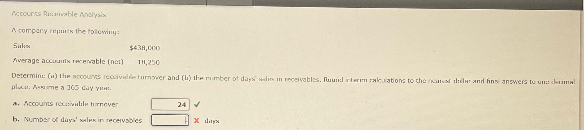 Solved Accounts Receivable AnalysisA company reports the | Chegg.com