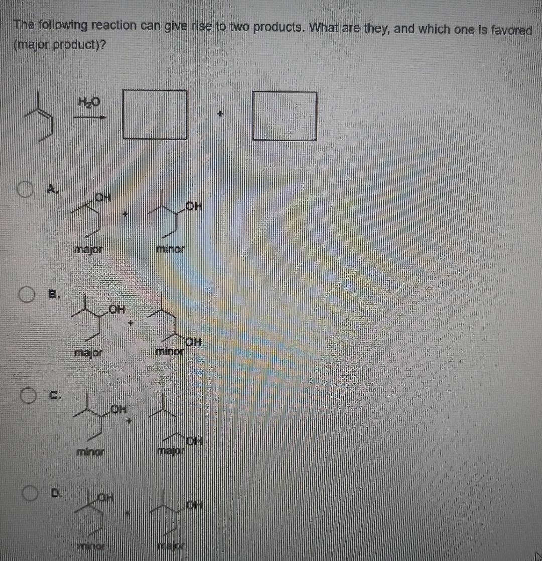 Solved The following reaction can give rise to two products. | Chegg.com
