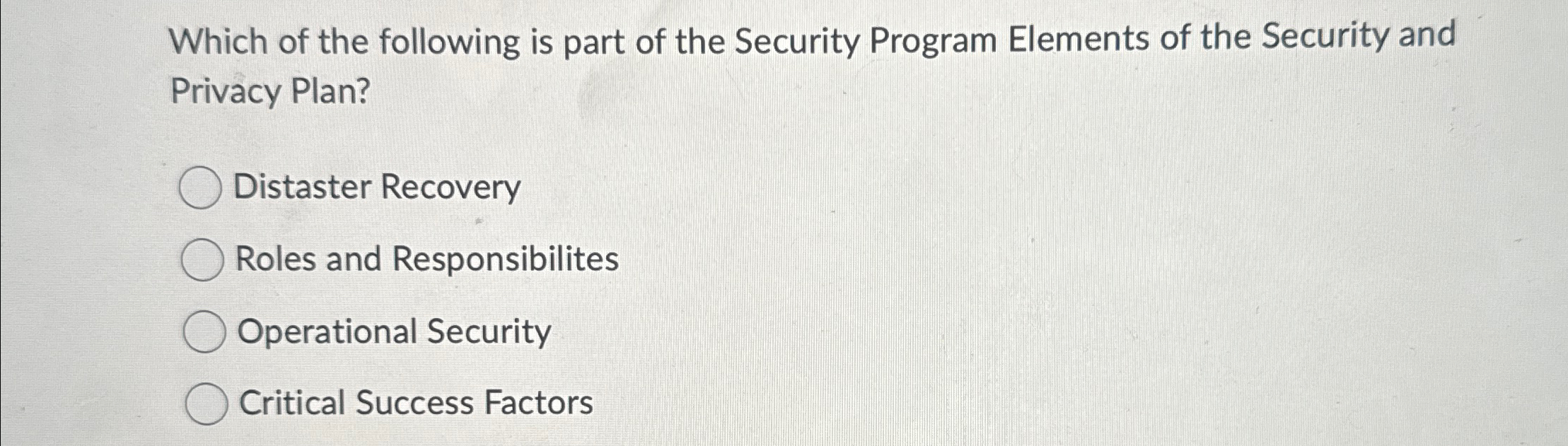 Solved Which of the following is part of the Security | Chegg.com