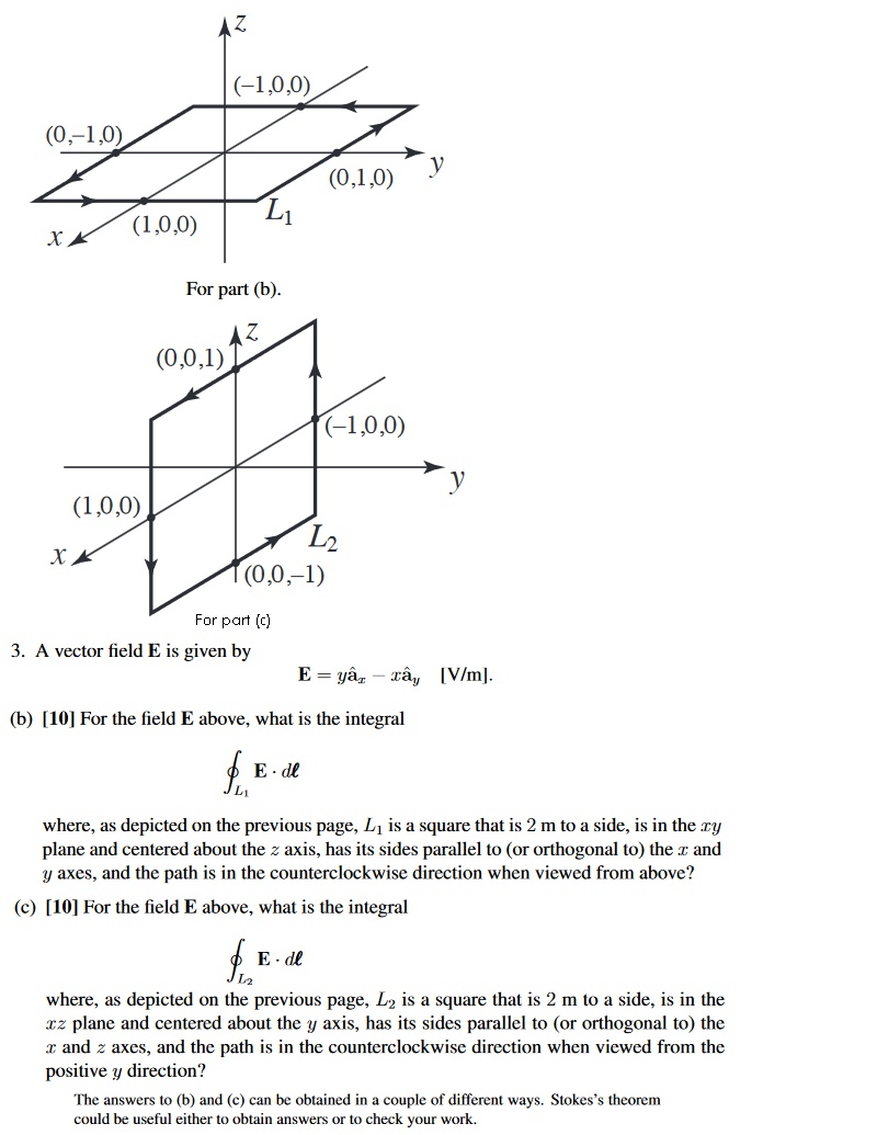 Solved A vector field E ﻿is given | Chegg.com