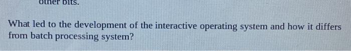 Solved What led to the development of the interactive | Chegg.com