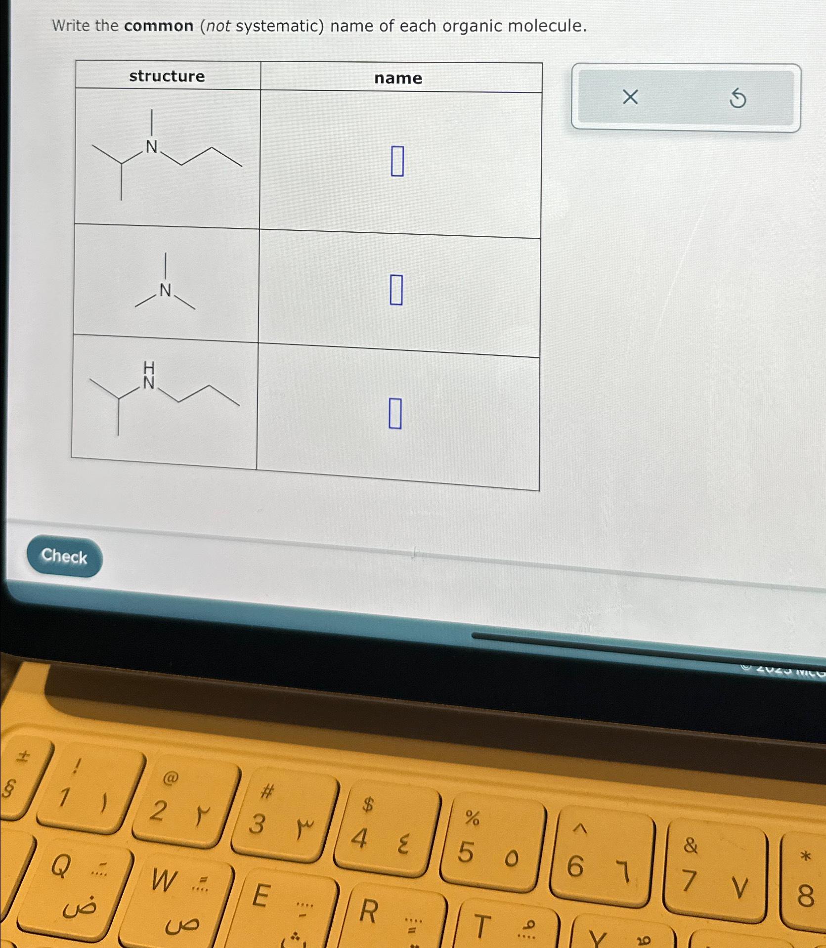 Solved Write the common (not systematic) ﻿name of each | Chegg.com