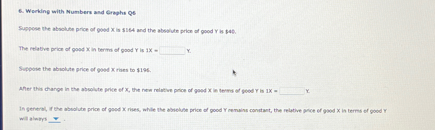 Solved Working with Numbers and Graphs Q6Suppose the | Chegg.com