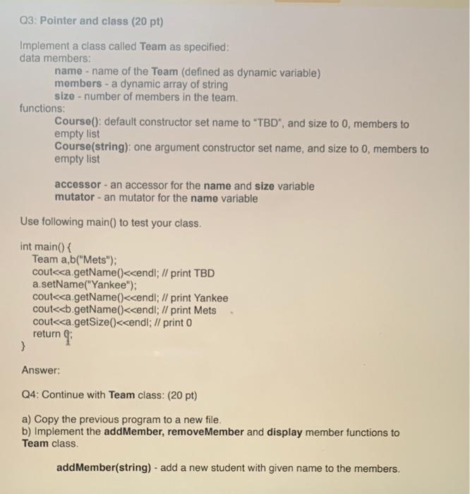 Solved c++ I need answer for both 3 & 4. since they are | Chegg.com