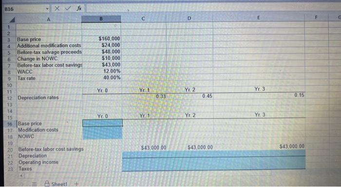 Solved Excel Online Structured Activity: New project | Chegg.com