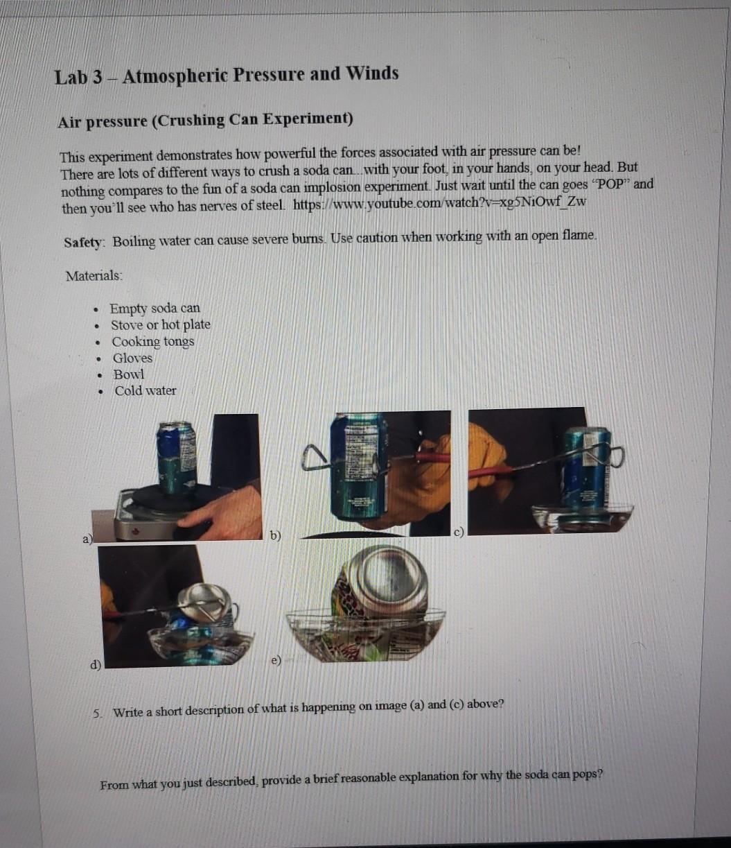 Solved Lab 3 - Atmospheric Pressure and Winds Air pressure | Chegg.com