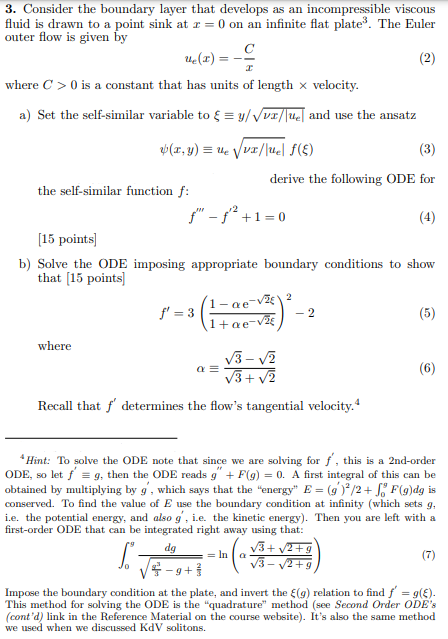 Solved Consider the boundary layer that develops as an | Chegg.com